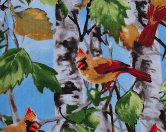 Cardinal fabric | Etsy