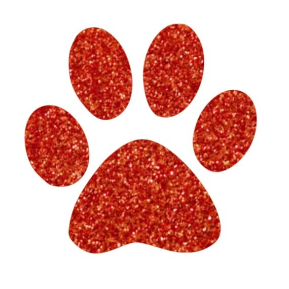 Glitter Paw Print Iron On Paw Print Iron On Transfer Tiger