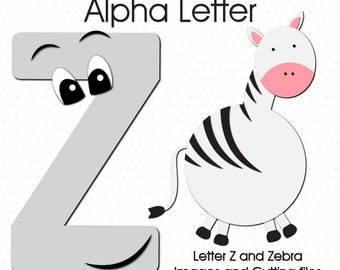 Zebra alphabet | Etsy