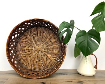 Large wicker basket | Etsy