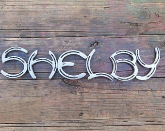 Horseshoe letters | Etsy