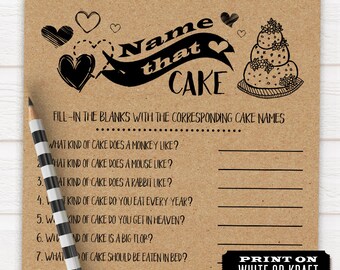 Name that cake game | Etsy