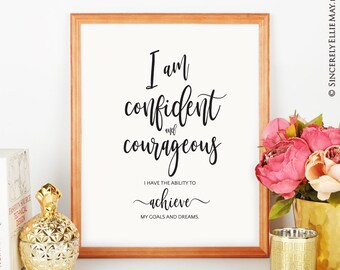 Affirmation wall art | Etsy
