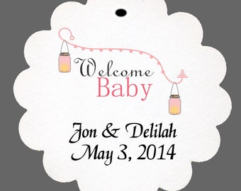 Welcome baby tags | Etsy