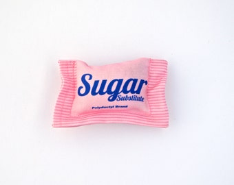 White Sugar Packet Cat Toy Pet Lover Diner Coffee Tea