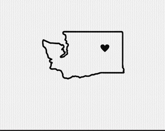 Washington outline | Etsy