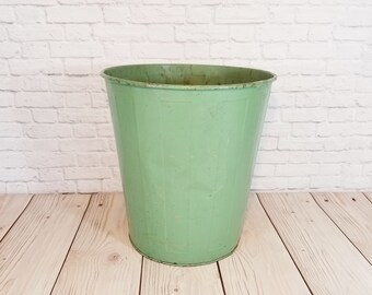 Vintage trash can | Etsy