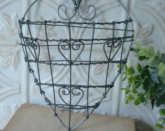Wire heart basket | Etsy