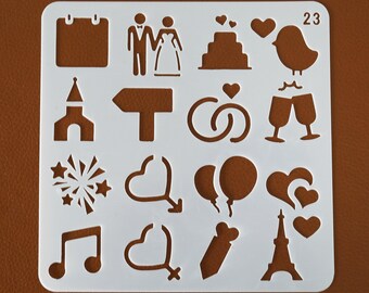 Wedding stencils | Etsy