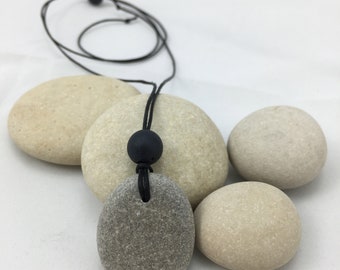 Beach stone necklace | Etsy