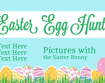 Easter printable Bunting pastel bunny and eggs Happy Easter