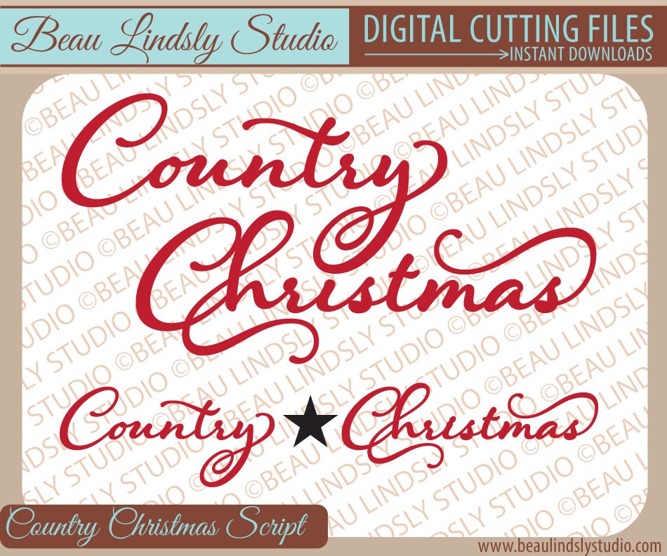 Country Christmas SVG Cutting File Christmas Clip Art Vinyl