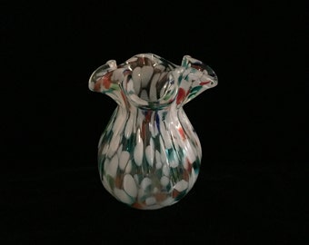 Splatter glass vase | Etsy