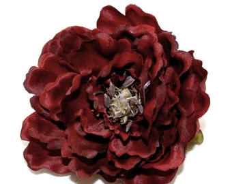 Burgundy peony | Etsy