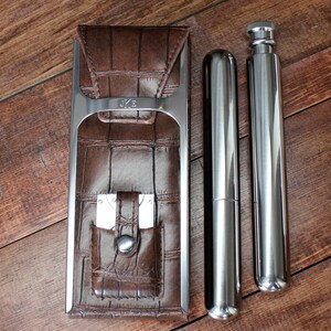 Leather cigar case | Etsy