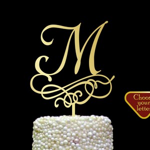 Letter m cake topper | Etsy