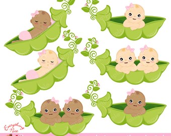 Cute Little Monkey Girl Clipart Set