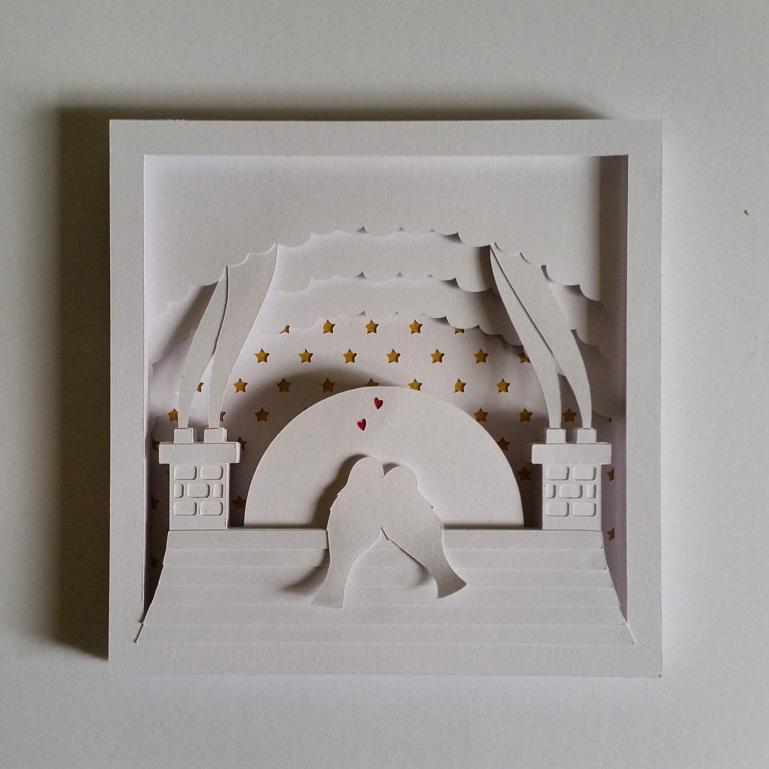 Love Birds Cut Your Own 3D Shadow Box Layered Papercutting
