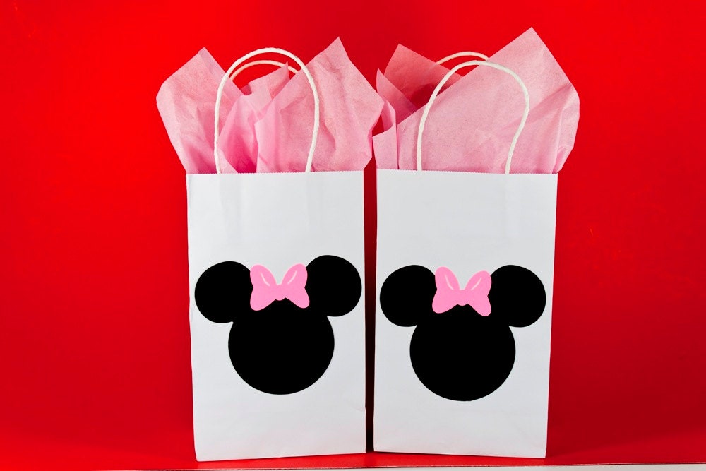 Qty. 12 Minnie Mouse Party Bags Minnie Mouse Birthday