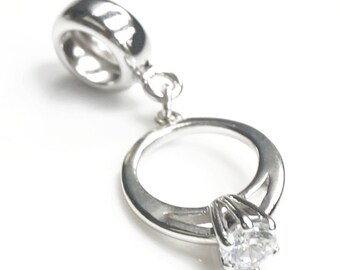 Dangle charm ring | Etsy