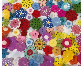 Flower buttons | Etsy