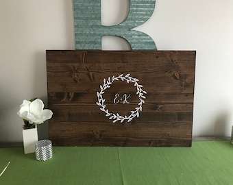 Rustic guest book | Etsy