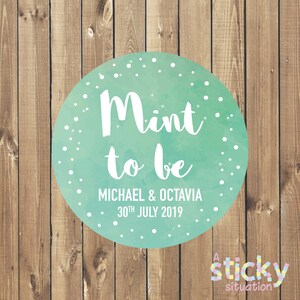 Mint to be labels | Etsy