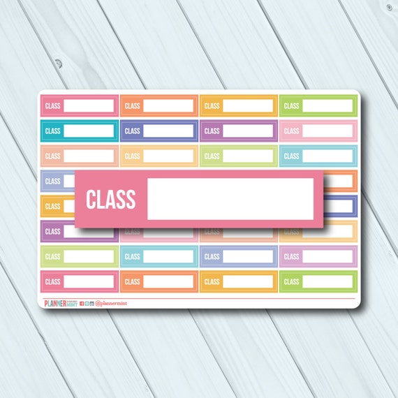 Class Planner Stickers Fillable Tracker Erin Condren Life