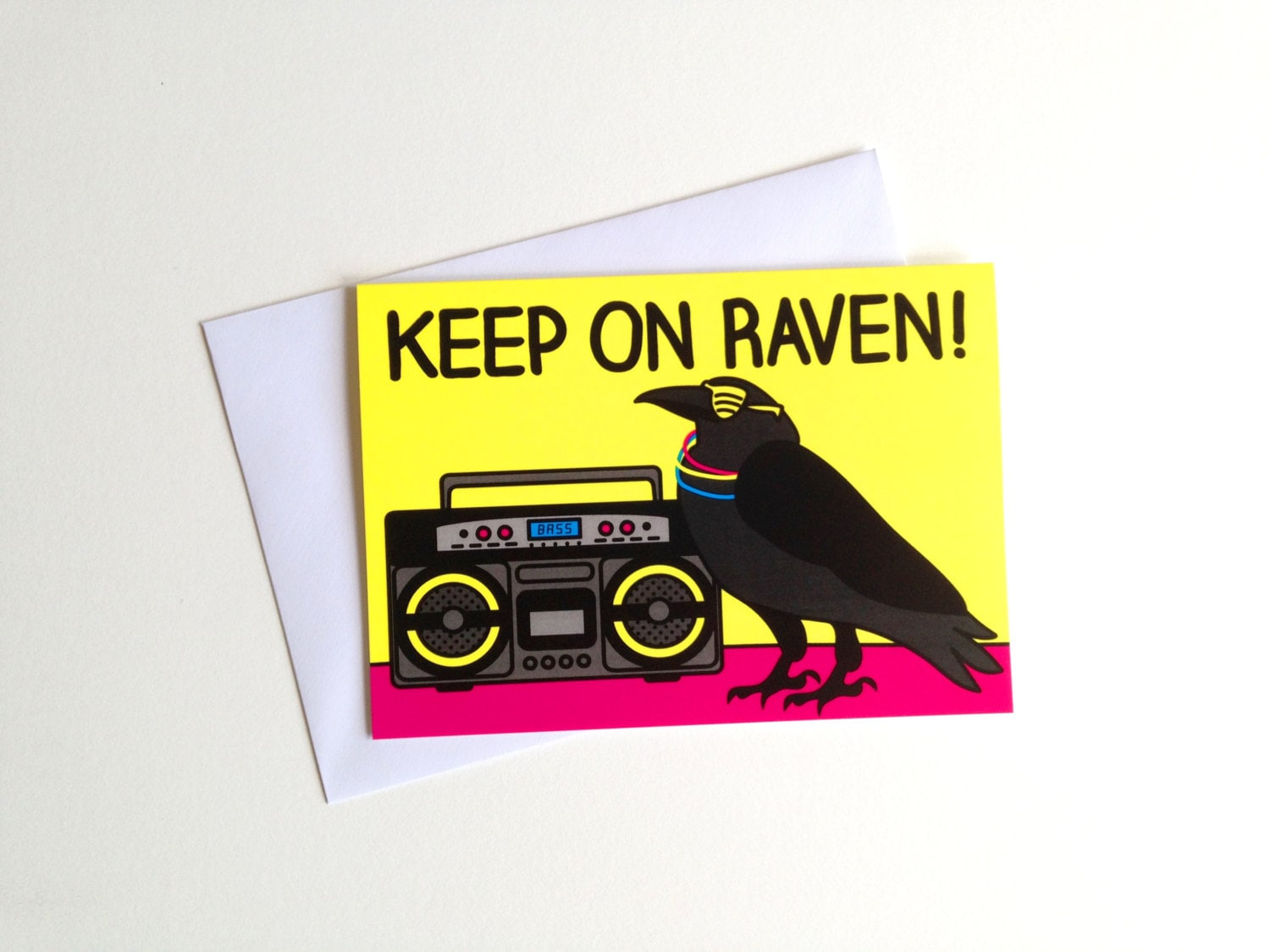 Funny Birthday Card Keep On Raven Silly Rave Birthday Card