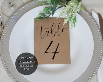 Elegant table number | Etsy
