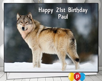 Wolf birthday | Etsy