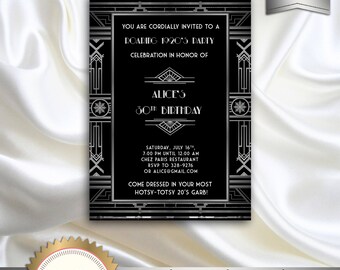 1920s invitations | Etsy