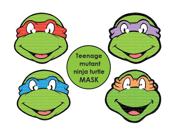 INSTANT DL Teenage Mutant Ninja Turtles MASK Printable