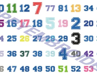 Numbers embroidery | Etsy