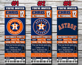 Astros invitations | Etsy