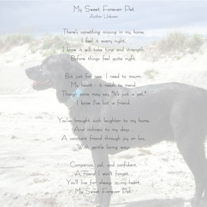 Pet poem | Etsy
