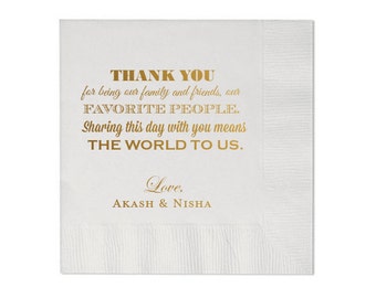 Thank you napkins | Etsy