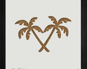 Palm tree letters | Etsy