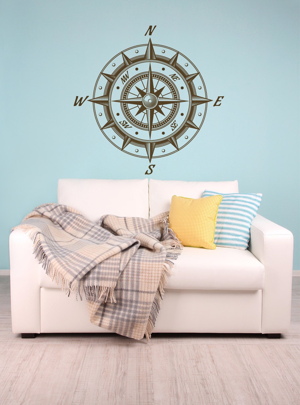 Compass Rose 2 Huge Decorative Removable Vinyl Wall Art