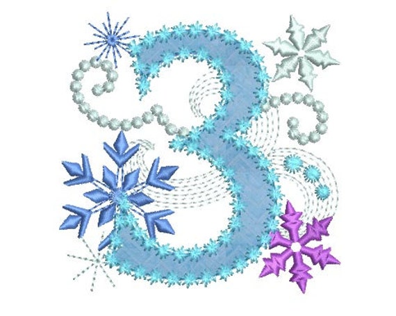 Ice Princess Number 3 Frozen Happy Birthday Cloth Decor