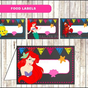 Mermaid food tags | Etsy