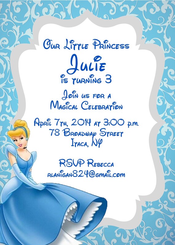 Cinderella Border Invitations