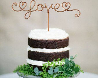 Love cake topper | Etsy