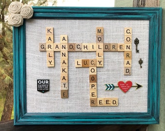 Personalize family name scrabble | Etsy
