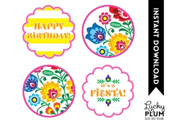 Fiesta Birthday Banner / Flower Banner / Tribal Banner