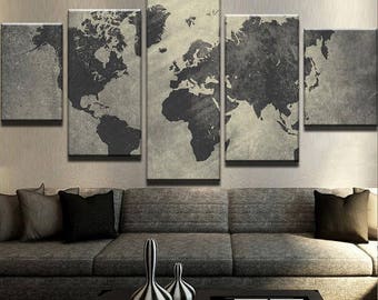 Modern world map | Etsy