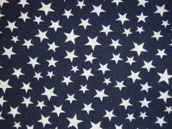 Scattered Star Fabric Navy With White Star Fabric Quilt