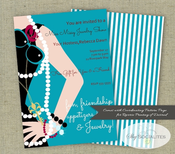 Jewelry Party Invitation Wording Sample