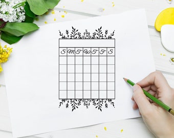 Calendar stamp | Etsy