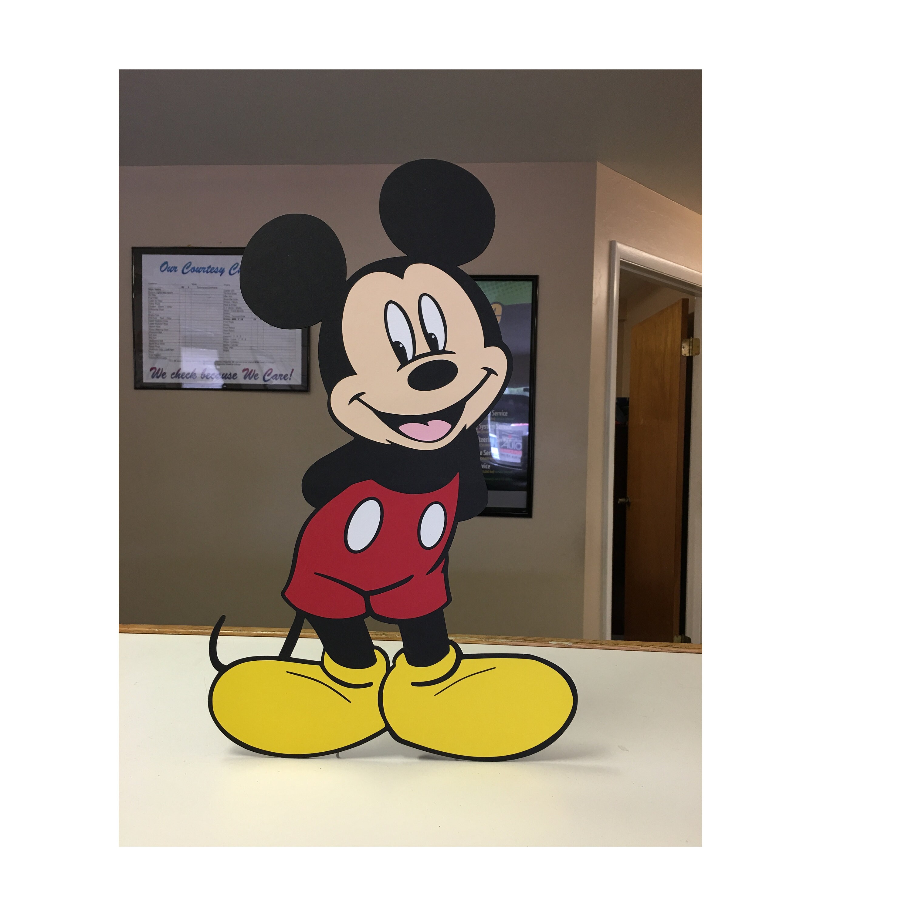 Mickey Mouse Photo Prop Mickey Mouse Decoration Stand Up
